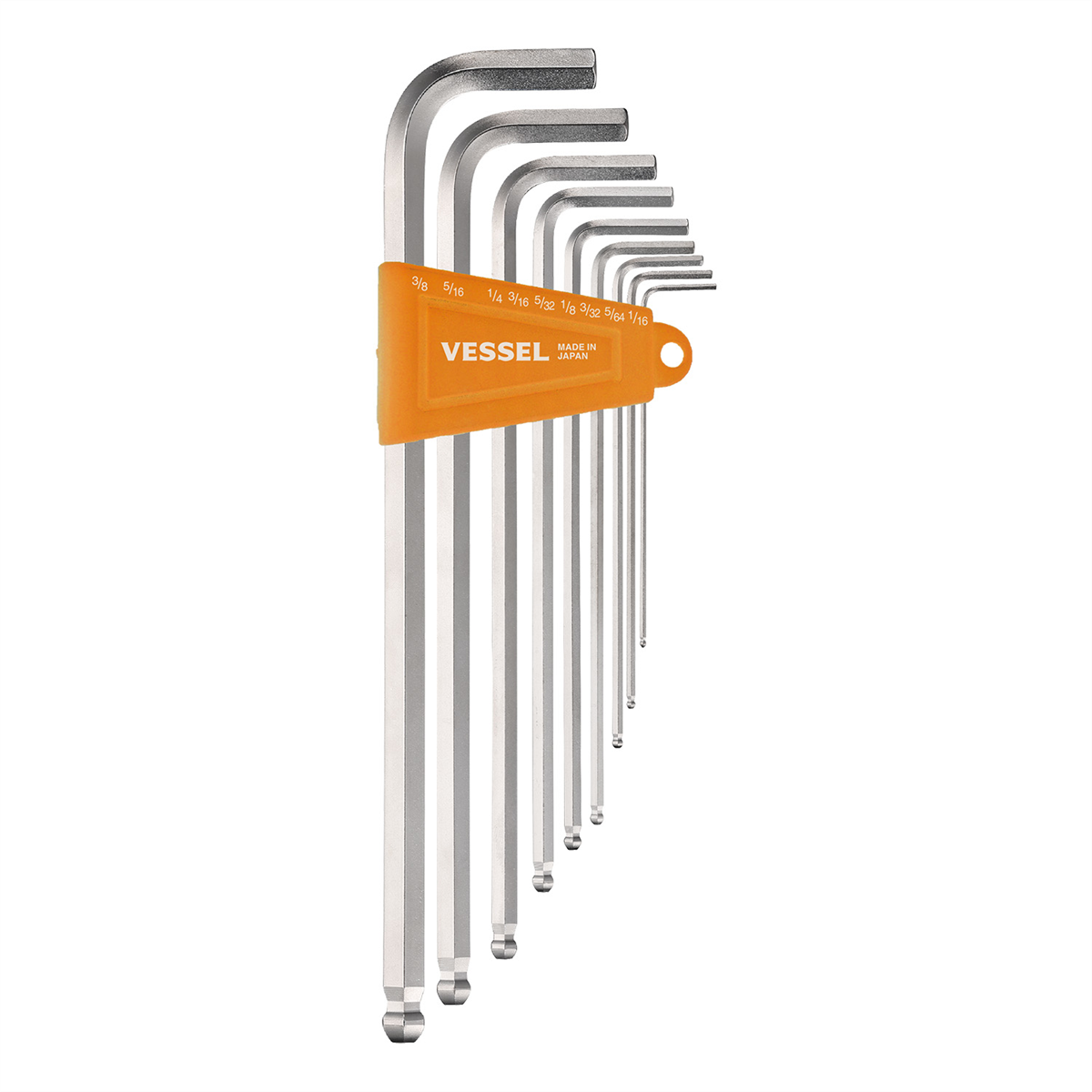 Vessel Tools USA [8309BPLINU] Ball Point Hex L-Key Wrench (Long Type ...