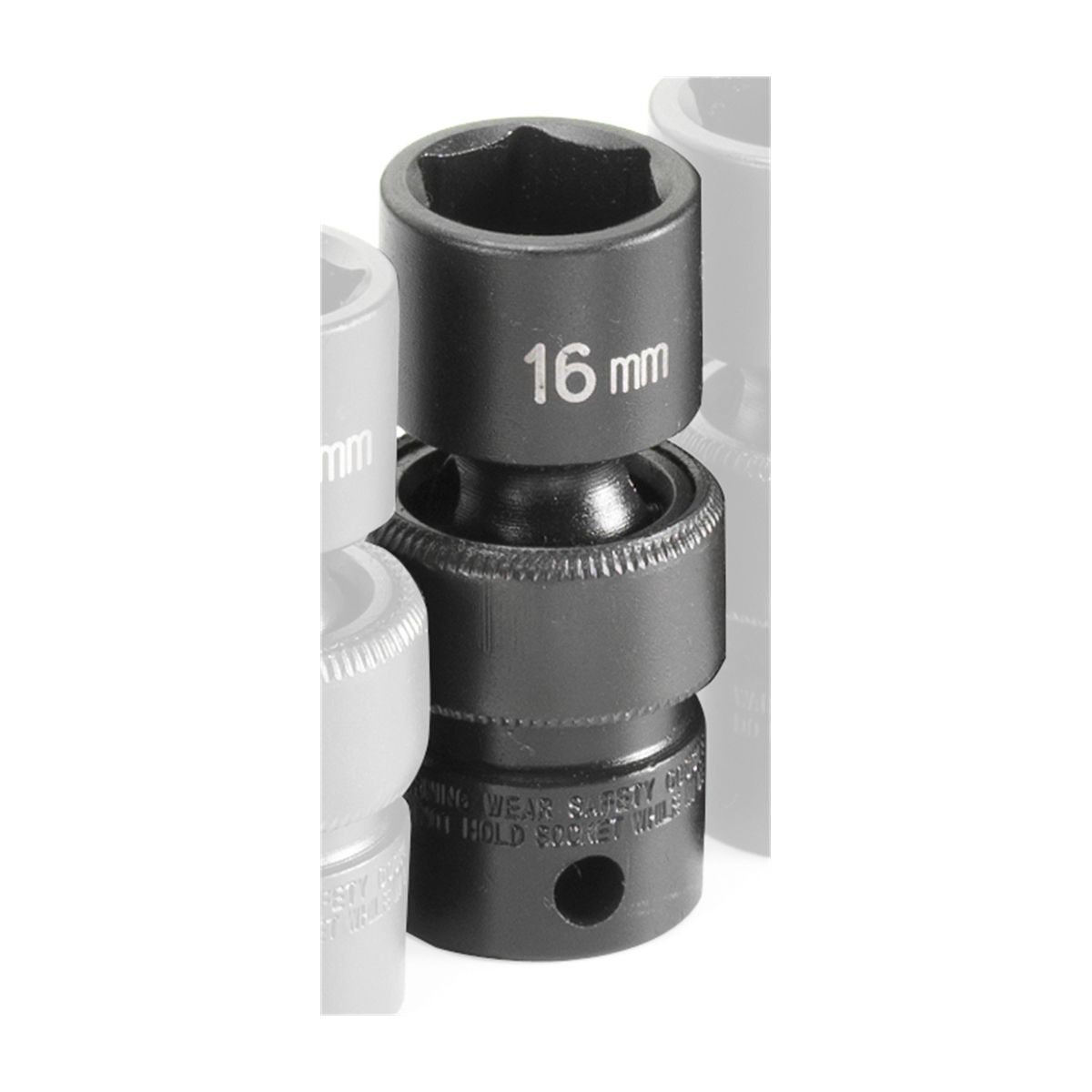 3 8 Inch Standard Universal Impact Swivel Socket 16mm Grey Pneumatic