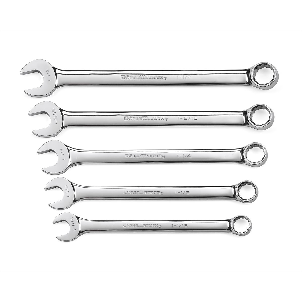 5 Pc. Large Add-On Combination Non-Ratcheting Wrench Set SAE ...