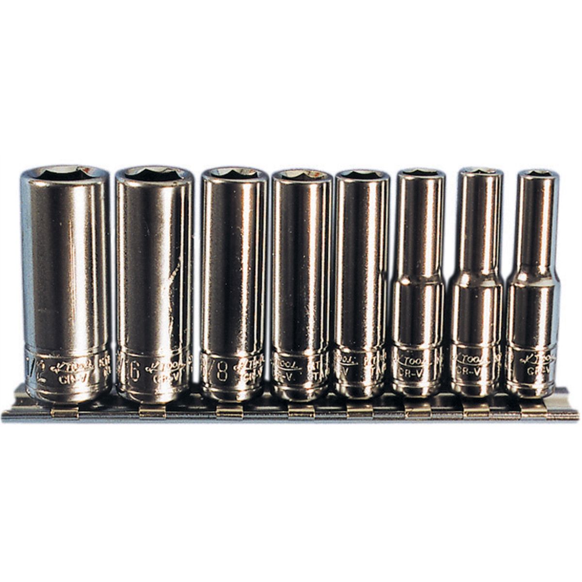Deep Socket Set SAE - 1/4 In Drive - 8 Piece