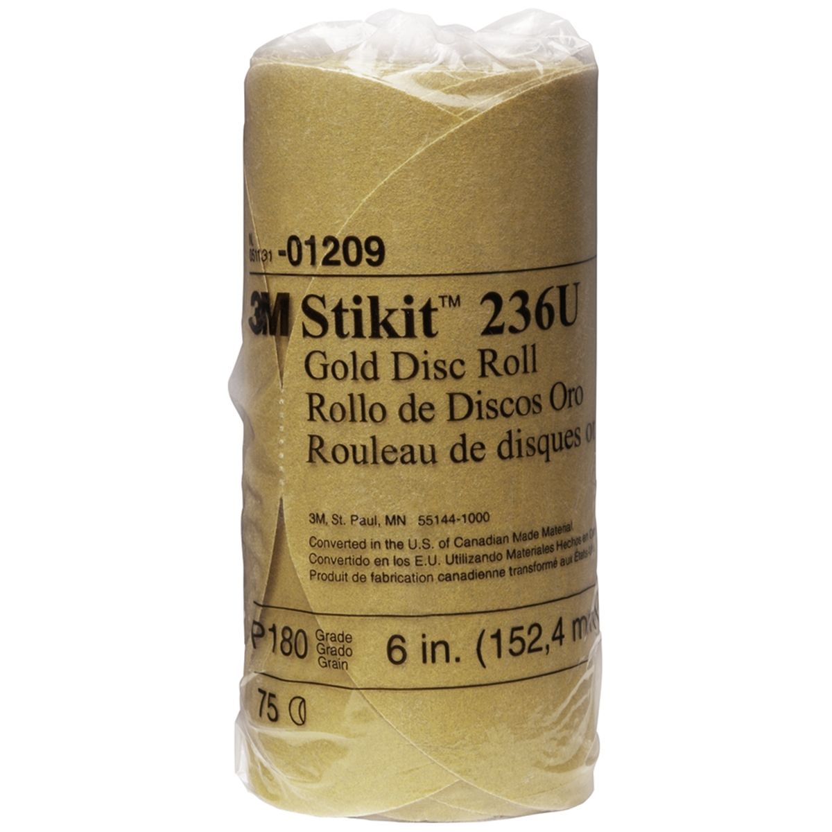 Stikit Gold Disc Roll - 6 In - 220 Grade | 3M Automotive | 1209
