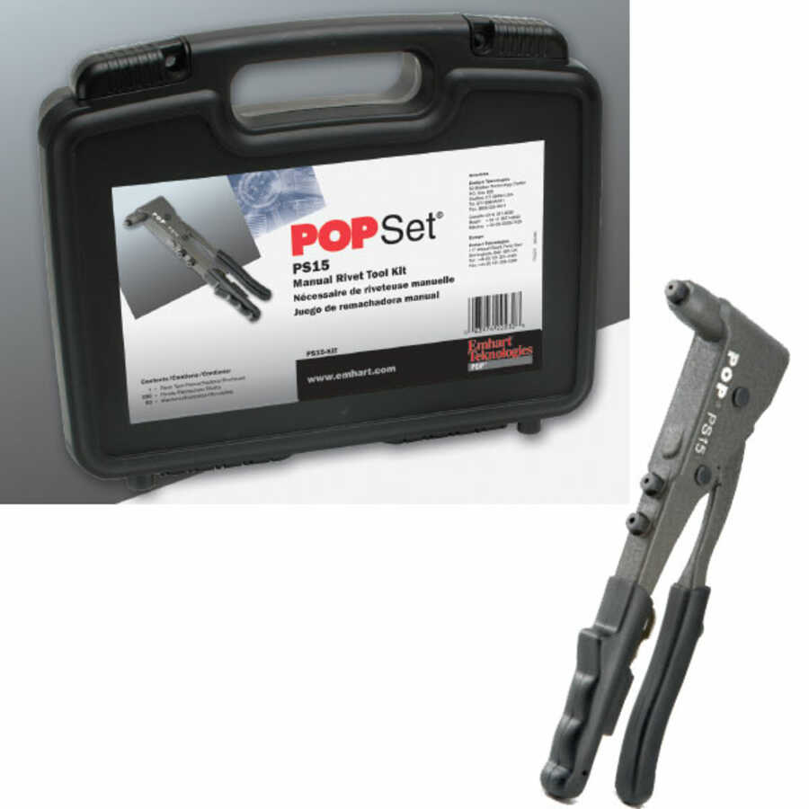 Heli Coil PS15-KIT POPSet Professional Manual Rivet Tool Kit HELPS15 ...