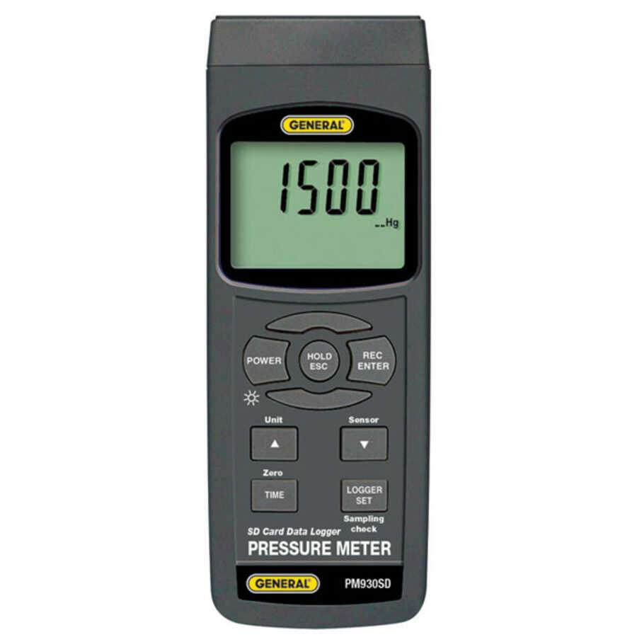 General Tools Instruments PM930SD Pressure Meter With Excel Formatted 