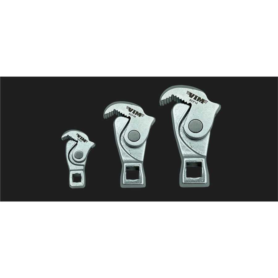 3 PC. SPRING LOADED CROWFOOT WRENCH SET (1/4\'\', 3/8\'\' & 1/2\'\')