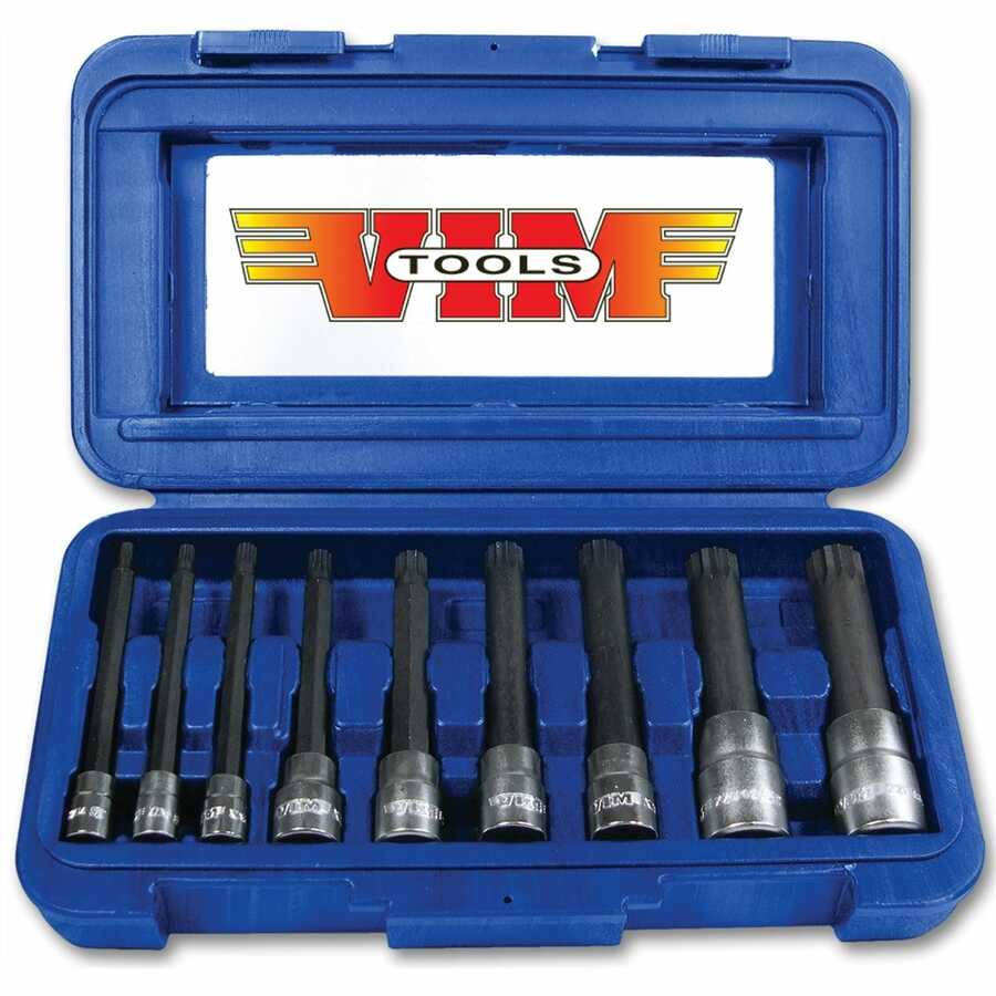 Vim Tools Xzn100 3 8 Drive Metric Triple Square Bit 8 Pc Socket Set